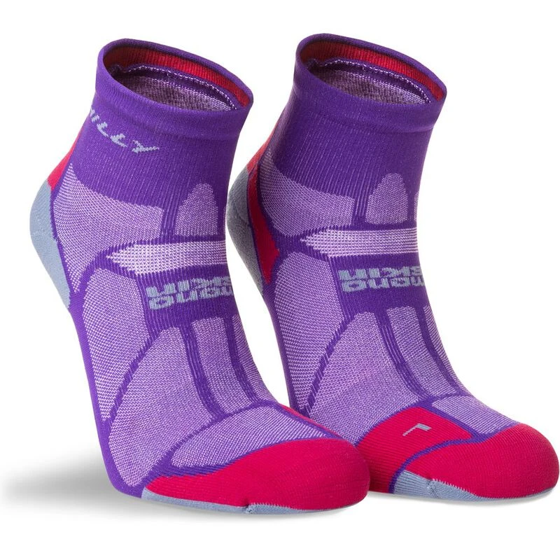 Hilly Marathon Fresh Anklet Min Socks (Purple/Pink/Grey) | Sportpursui