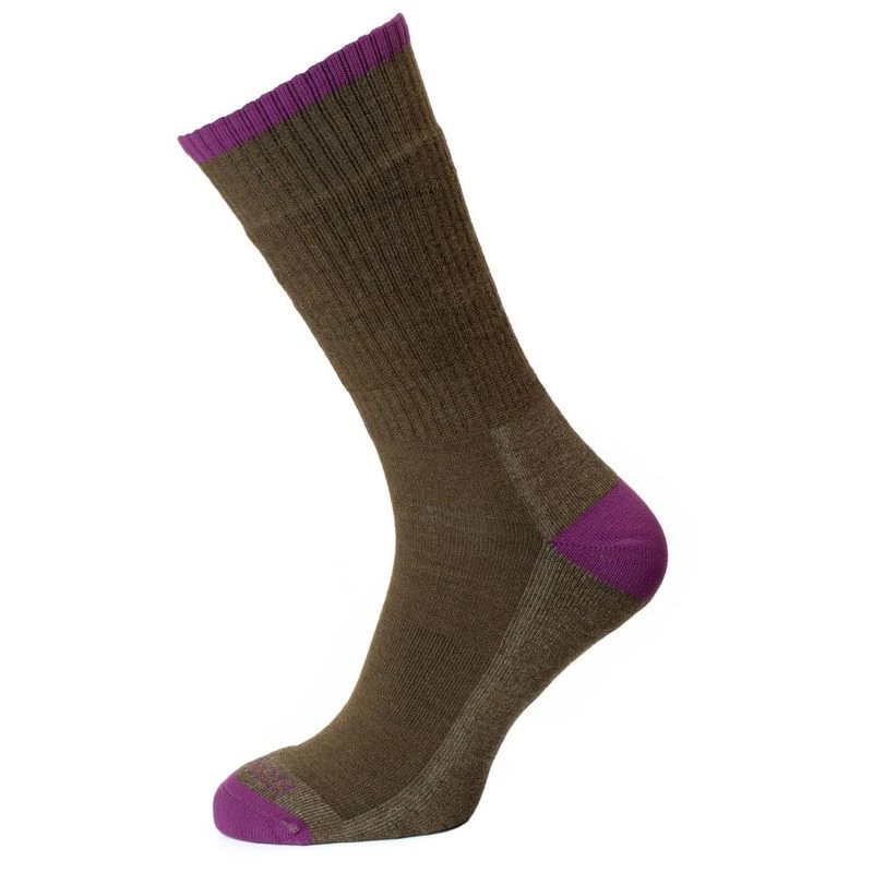 Horizon Premium Merino Blend Hike Socks (Khaki Marl /Purple) | Sportpu