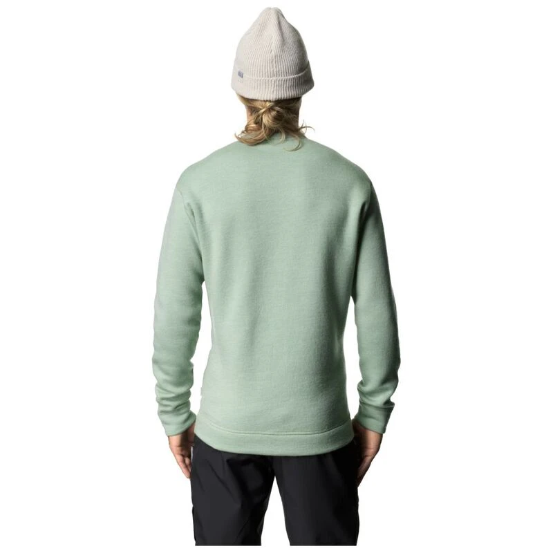 Houdini Mens Alto Merino Blend Crew Pullover (Green Horizon) | Sportpu