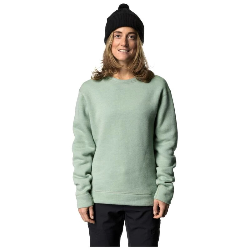 Houdini Womens Alto Merino Blend Crew Pullover (Green Horizon) | Sport