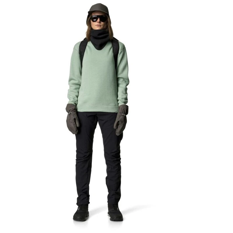 Houdini Womens Alto Merino Blend Crew Pullover (Green Horizon) | Sport