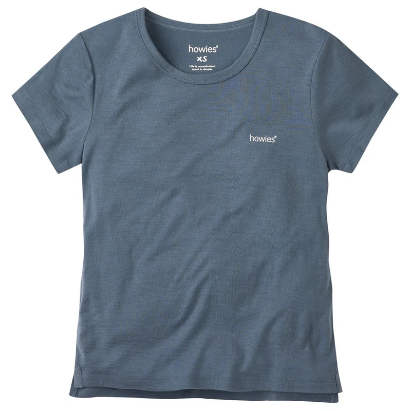 Howies Womens Fenni Merino Short-Sleeve T-Shirt (Country Blue) | Sport