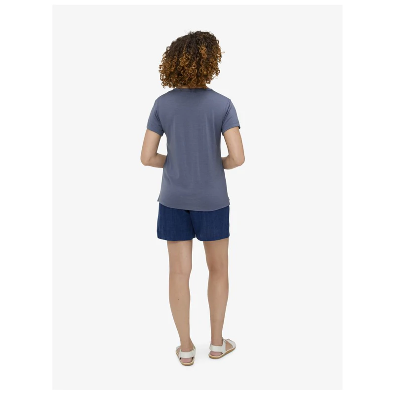 Howies Womens Fenni Merino Short-Sleeve T-Shirt (Country Blue) | Sport