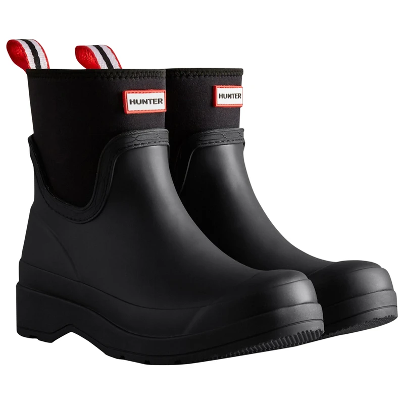 Hunter Womens Play Neoprene Short Boots (Black) | Sportpursuit.com