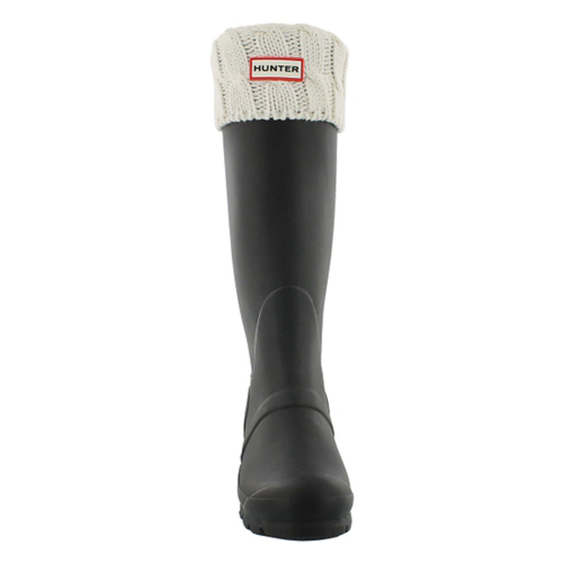 Hunter Original 6 Stitch Cable Knitted Cuff Boot Socks (Natural White)