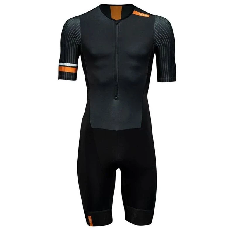 HUUB Mens Mittsu Club Aero Long Course Tri Suit (Black/Orange) | Sport