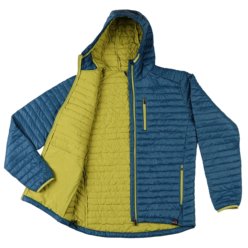 Isobaa Mens Merino Wool Insulated Jacket (Petrol/Lime) | Sportpursuit.