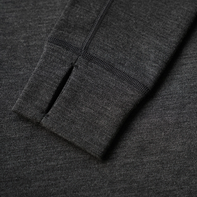 Isobaa Mens Merino 320 Long Sleeve Half Zip (Smoke/Lime) | Sportpursui