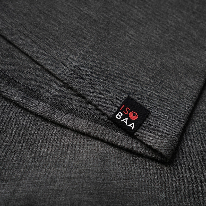 Isobaa Mens Merino 320 Long Sleeve Half Zip (Smoke/Lime) | Sportpursui