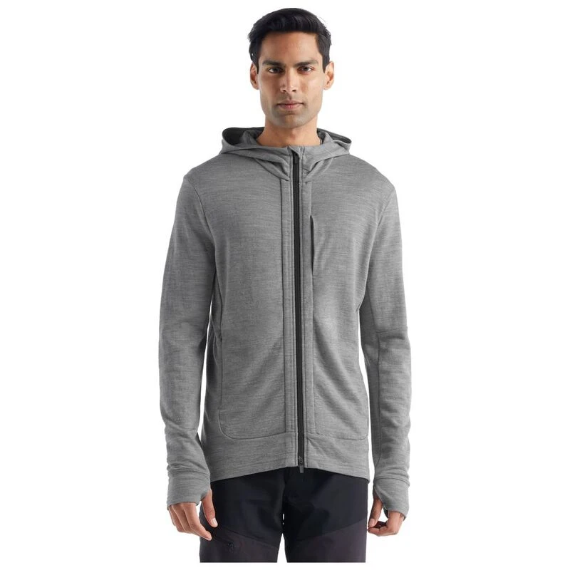 Icebreaker Mens Quantum III Merino Jacket (Metro Heather/Black) | Spor