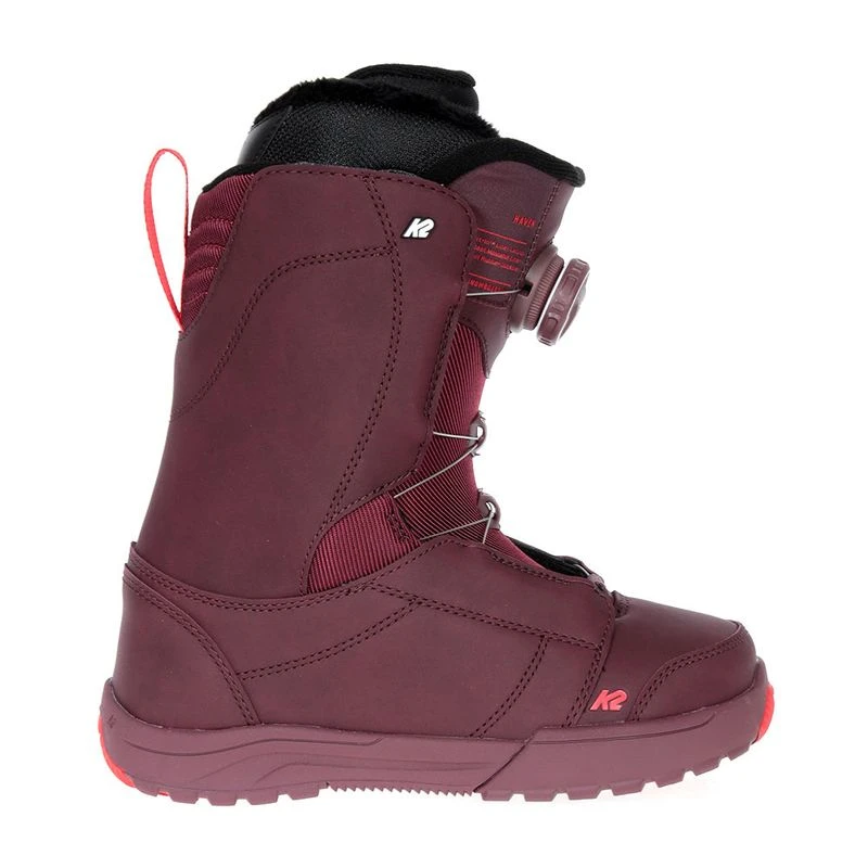 K2 Womens Haven Snowboard Boots (Burgundy) | Sportpursuit.com