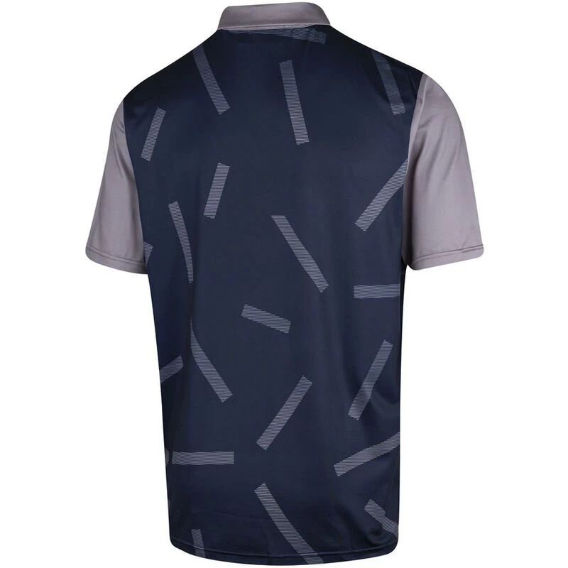 Island Green Mens Abstract Print Polo (Navy) | Sportpursuit.com