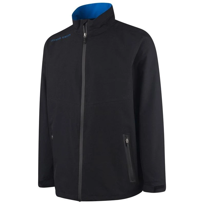 Island Green Mens Waterproof Stretch Jacket (Blue) | Sportpursuit.com