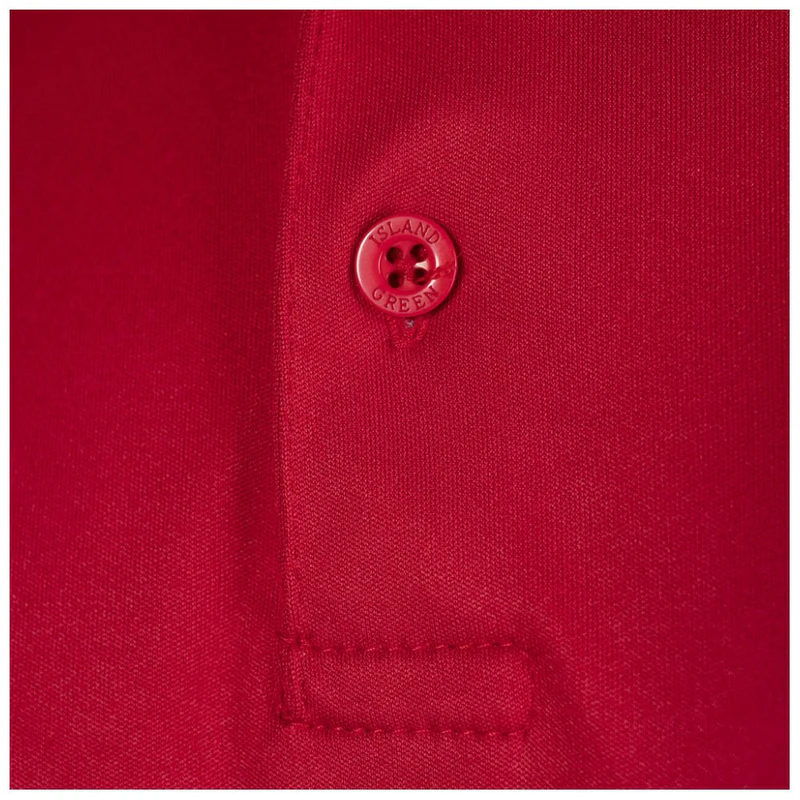 Island Green Golf Mens Back Yoke Detail Polo Shirt (Red) | Sportpursui