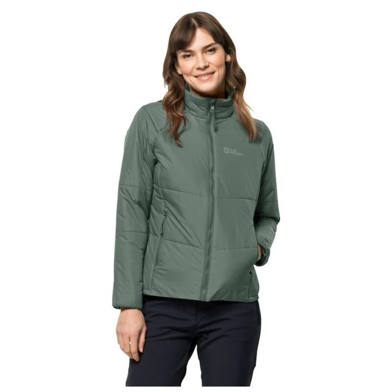 Jack Wolfskin Womens Bergland Insulated Jacket (Hedge Green) | Sportpu
