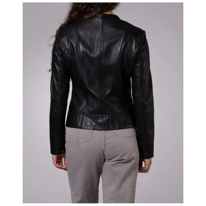 Jofama Womens Diora Classic Leather Jacket (Black) | Sportpursuit.com