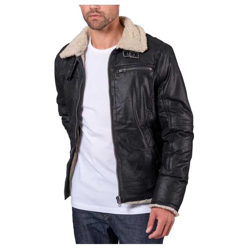 Jofama Mens Axel Classic Pile Suede Jacket (Black) | Sportpursuit.com