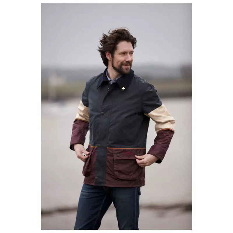 John Partridge Mens Landowner Tri-Colour Wax Walking Jacket (Coastal)