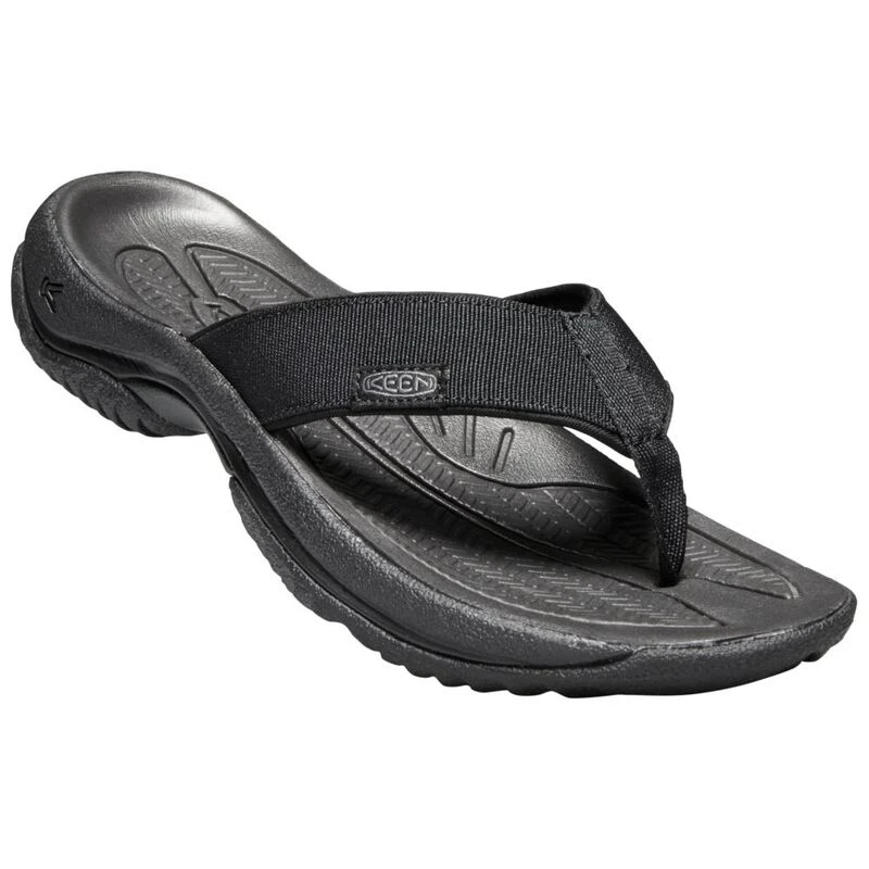 Keen Mens Kona Flip Flops (Black/Steel Grey) | Sportpursuit.com