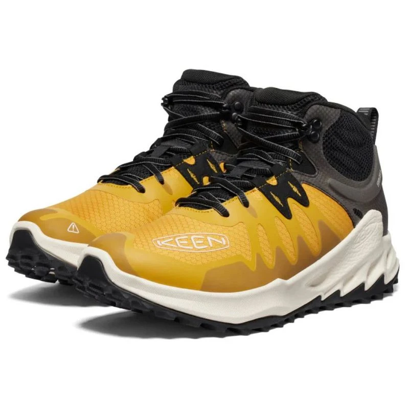 Keen Mens Zionic Mid WP Hiking Boots (Golden Yellow/Birch) | Sportpurs