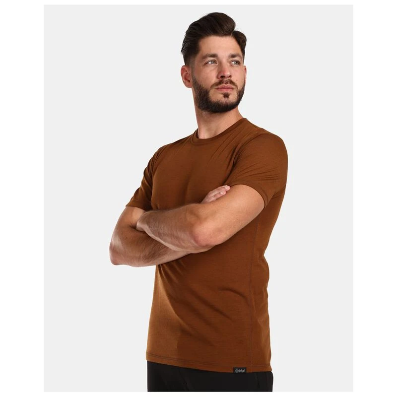 Kilpi Mens Sloper Merino Blend T-Shirt (Brown) | Sportpursuit.com