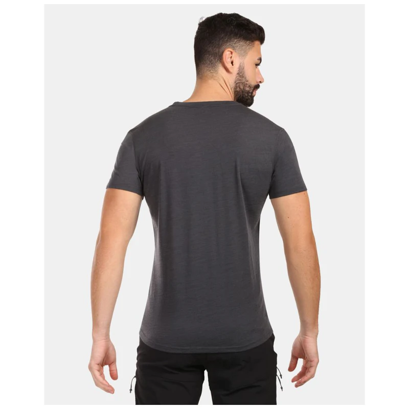 Kilpi Tee-shirt manches courtes Sloper Merino Blend Homme (Gris Foncé)