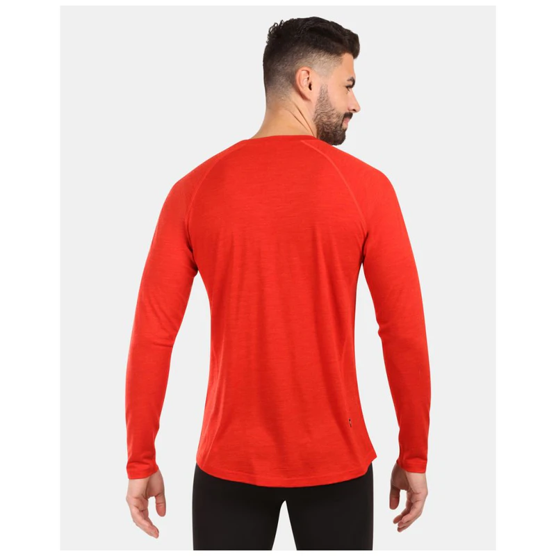 Kilpi Mens Mavora Merino Baselayer Top (Red) | Sportpursuit.com