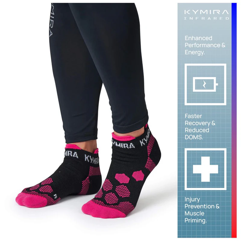 Kymira Chaussettes Infrared Ankle (Noir/Rose) | Sportpursuit.com