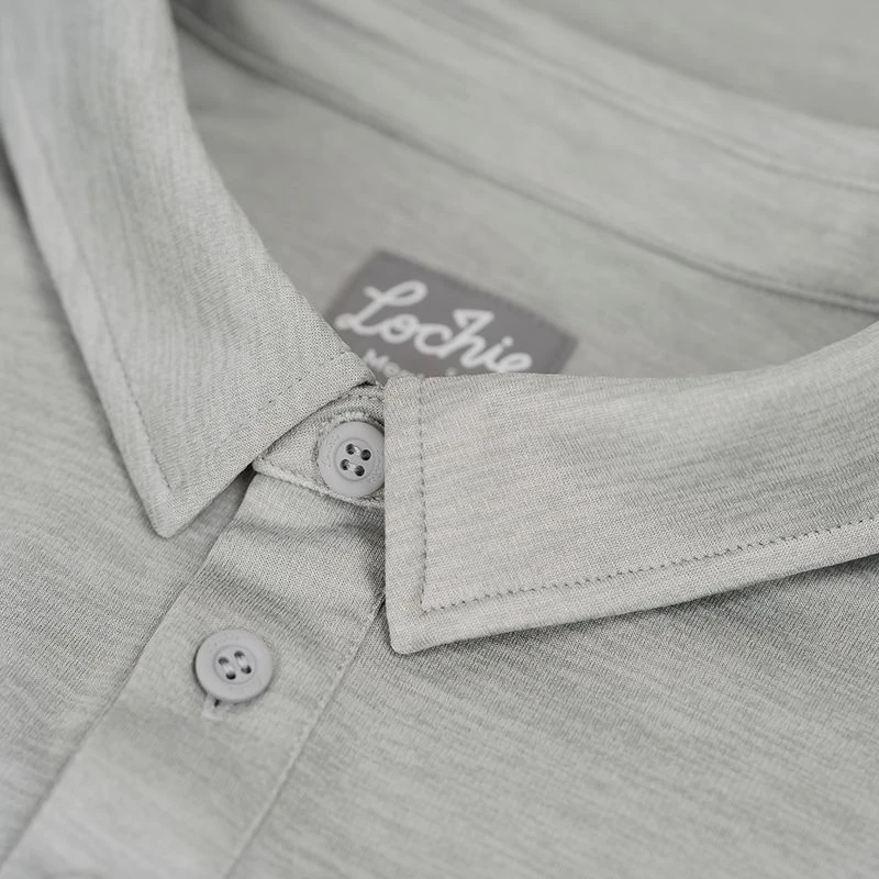 Lochie Mens LS Tech Polo (Harbour Mist) | Sportpursuit.com