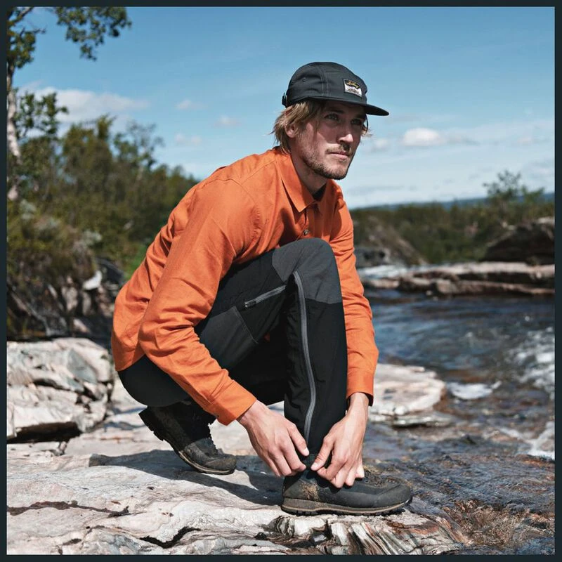Lundhags Mens Ekren Solid Shirt (Amber) | Sportpursuit.com