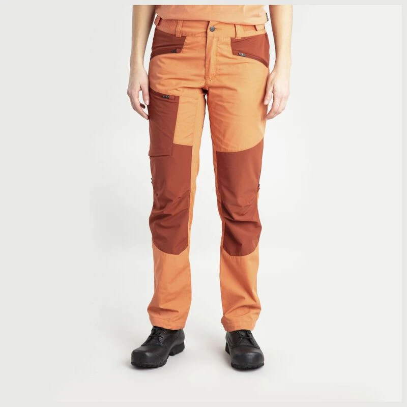 Lundhags Womens Makke Light Stretch Hybrid Trousers (Coral/Rust) | Spo