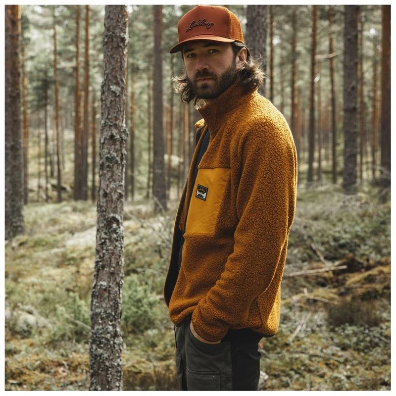 Lundhags Mens Flok Wool Pile Jacket (Dark Gold) | Sportpursuit.com