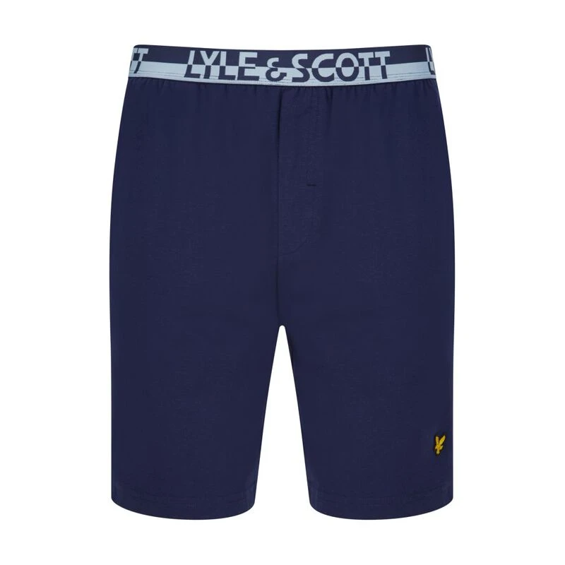 Lyle & Scott Mens Hudson Pyjamas T-Shirt and Short Set (Bright White/P