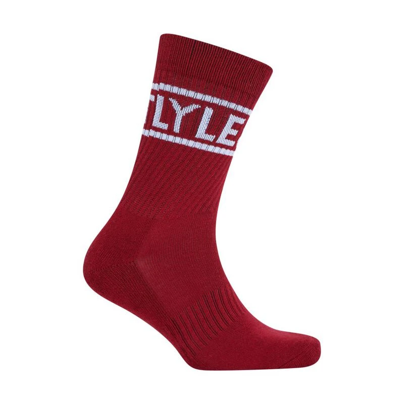 Lyle&Scott Mens Jock Socks - Pack of 3 (Peacoat/Grey Marl/Rio Red) | S