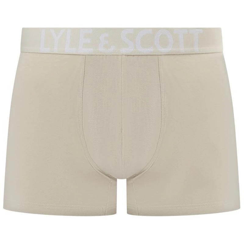 Lyle Scott Mens Daniel 3-Pack Trunks Underwear (Pumice Stone/Beetle/Bl