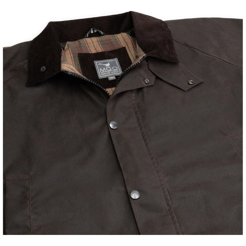 MGO Mens Boris Wax Jacket (Brown) | Sportpursuit.com