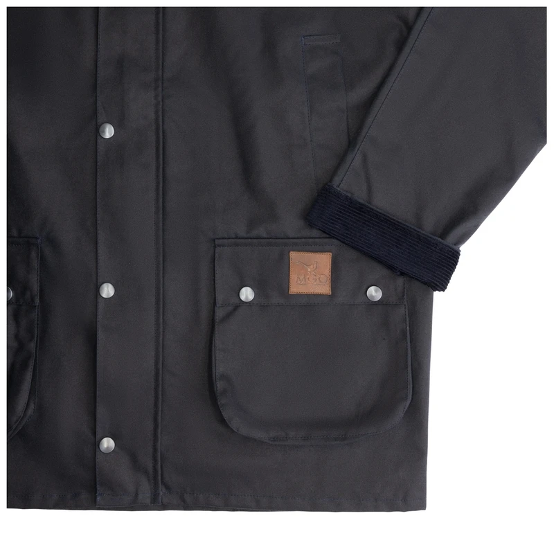 MGO Mens Boris Wax Jacket (Navy) | Sportpursuit.com