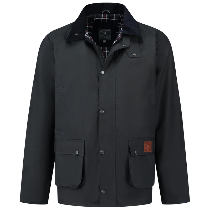 MGO Mens Boris Wax Jacket (Navy) | Sportpursuit.com