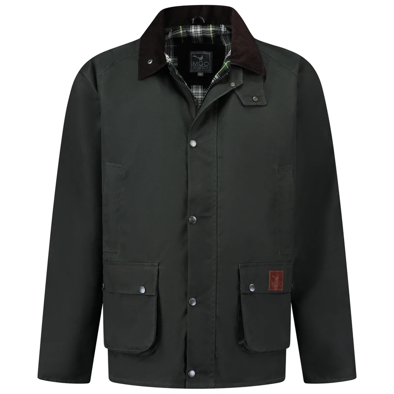 MGO Mens Boris Wax Jacket (Olive) | Sportpursuit.com