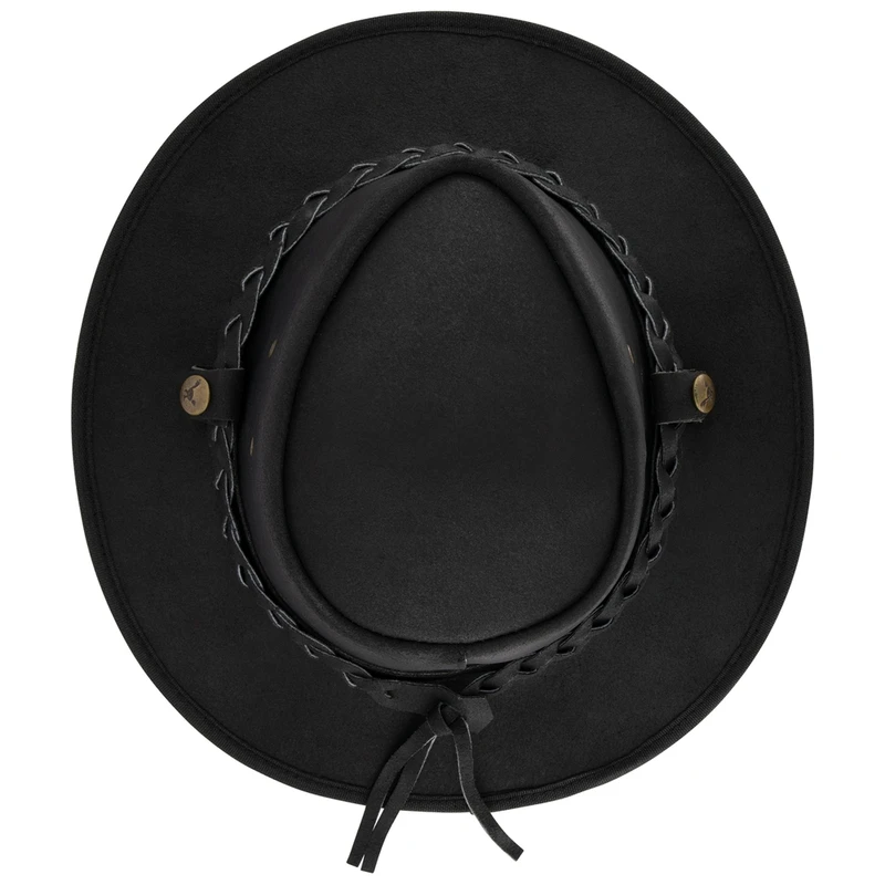 MGO Leather Country Cowboy Hat (Black) | Sportpursuit.com