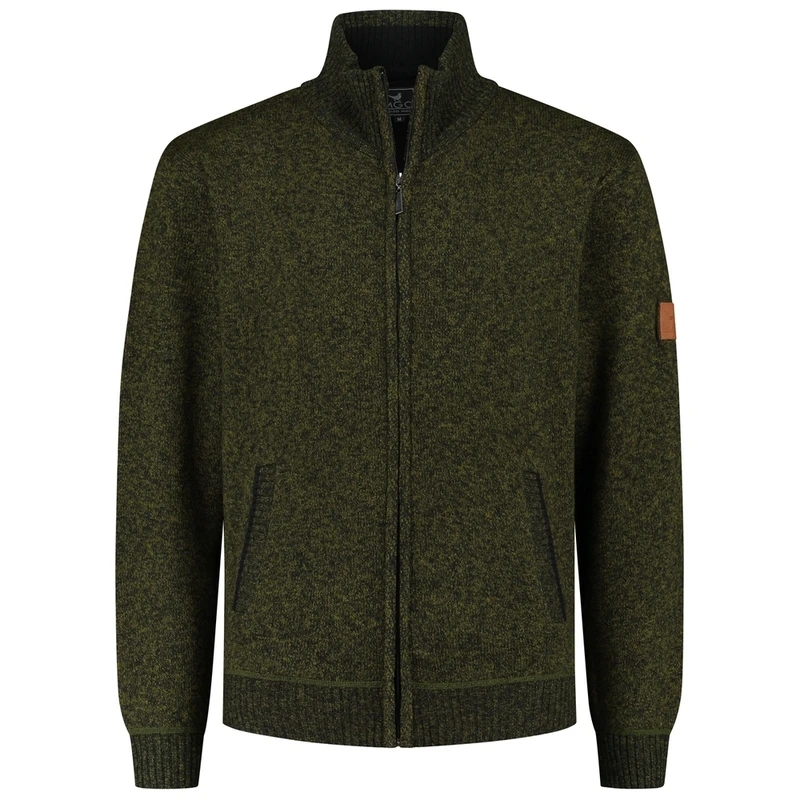 MGO Mens Pine Cardigan (Olive) | Sportpursuit.com