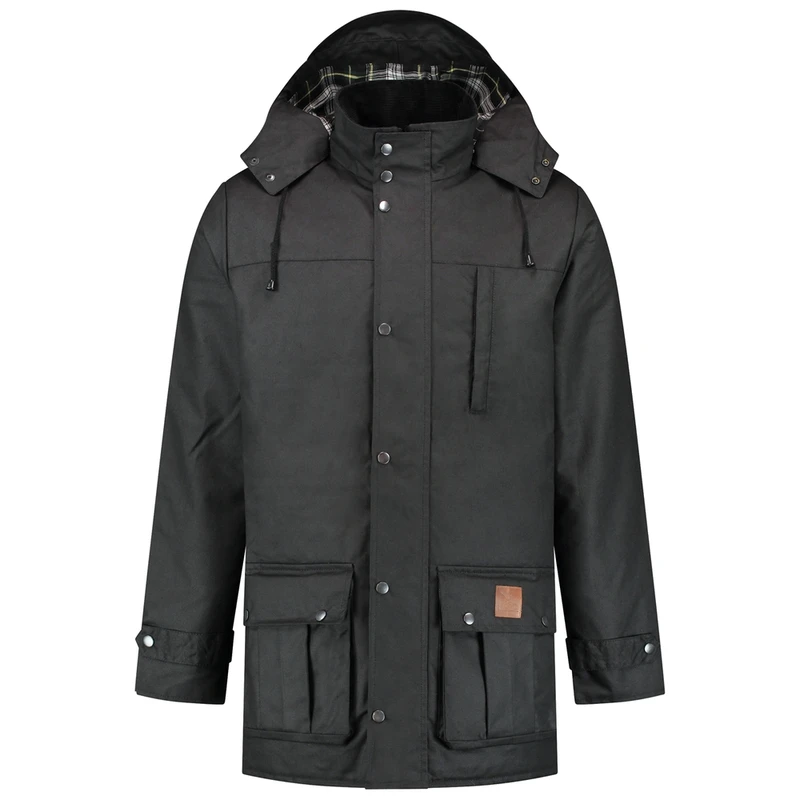 MGO Mens William Wax Parka (Black) | Sportpursuit.com