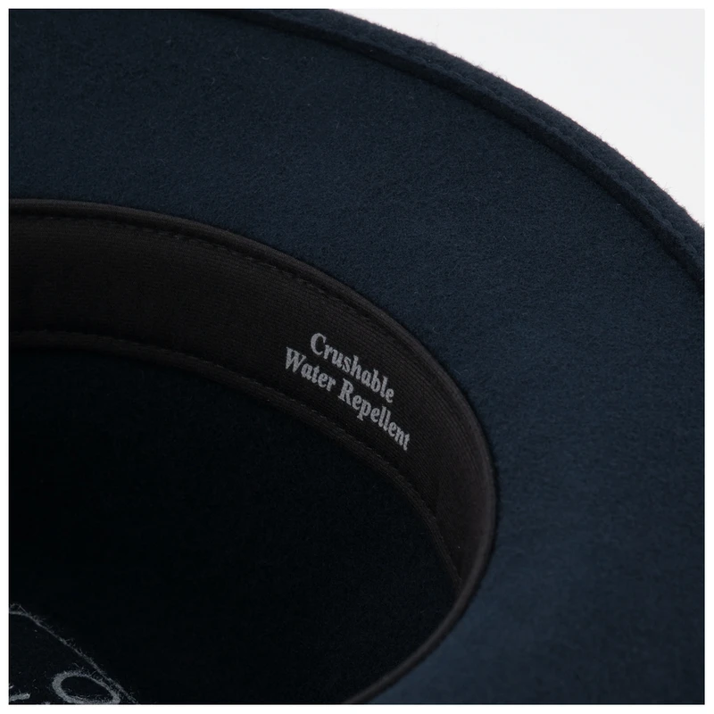 MGO Wood Fedora Hat (Navy) | Sportpursuit.com