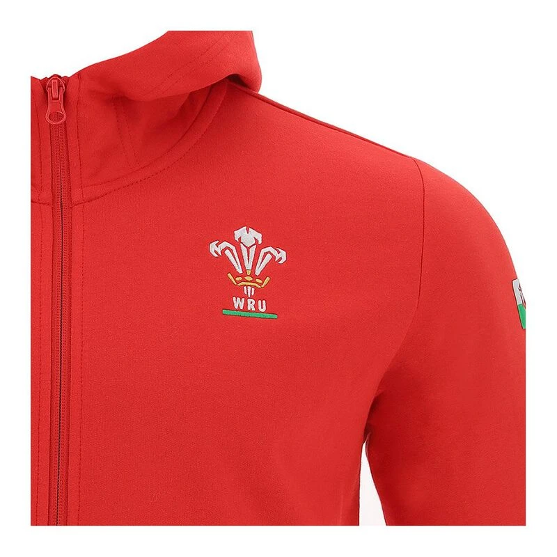 Macron Mens WRU Merch Hoody (Red) | Sportpursuit.com