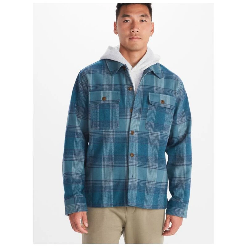 Marmot Mens Incline Heavyweight Flannel Shirt (Moon River) | Sportpurs