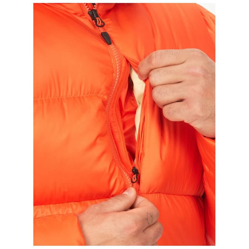 Marmot Mens Guides Hooded Down Jacket (Flame) | Sportpursuit.com