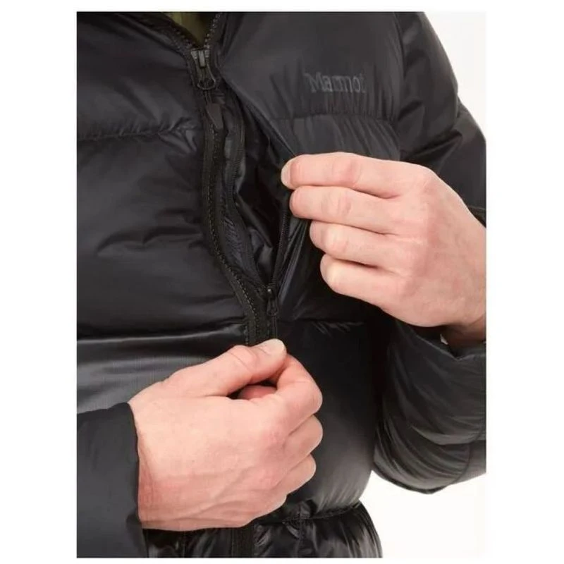 Marmot Mens Guides Hooded Down Jacket (Black) | Sportpursuit.com