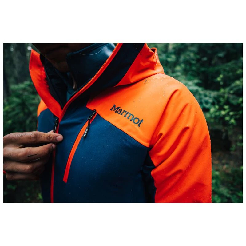 Marmot Mens Rom 2.0 Softshell Jacket (Arctic Navy/Victory Red) | Sport