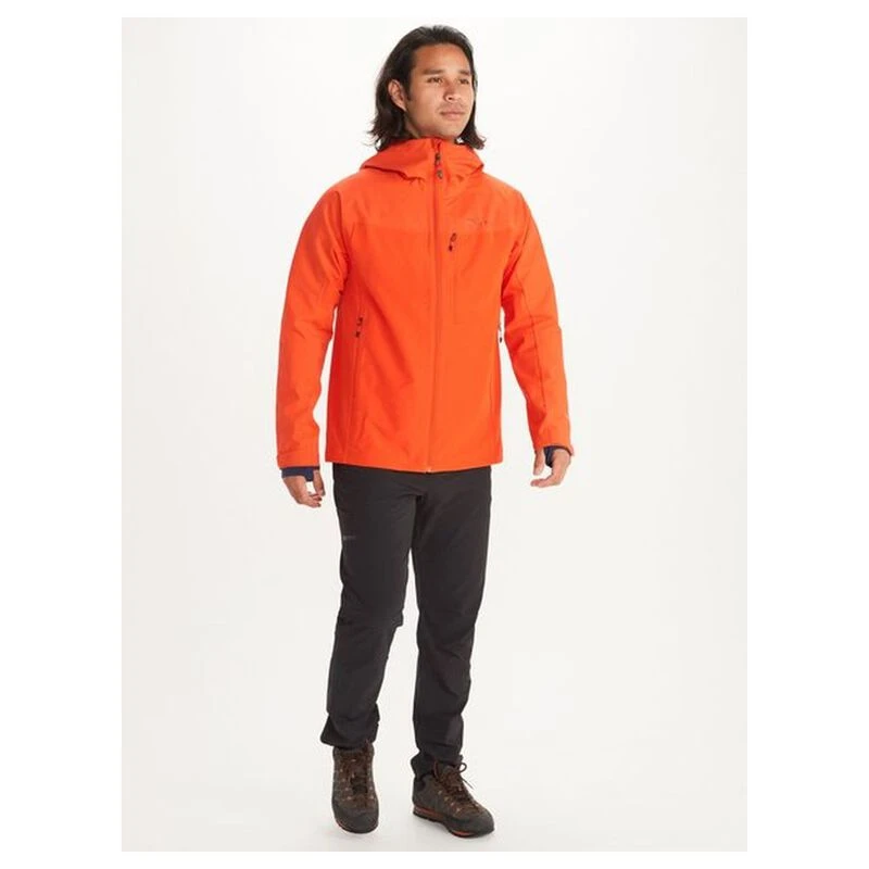 Marmot Mens Rom Gore-Tex Infinium Hooded Jacket (Red Sun) | Sportpursu