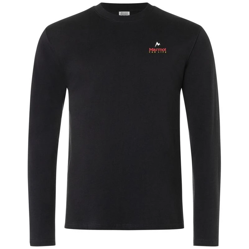 Marmot Mens Marmot For Life T-Shirt (Black) | Sportpursuit.com